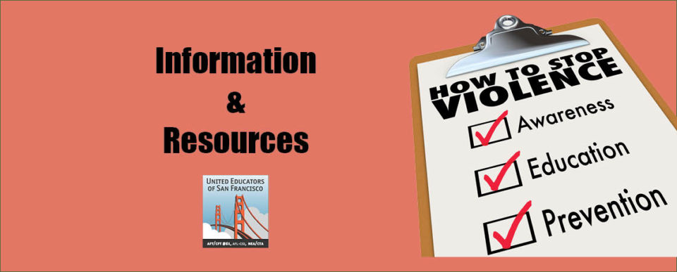 United Educators of San Francisco | Violence Prevention Resources